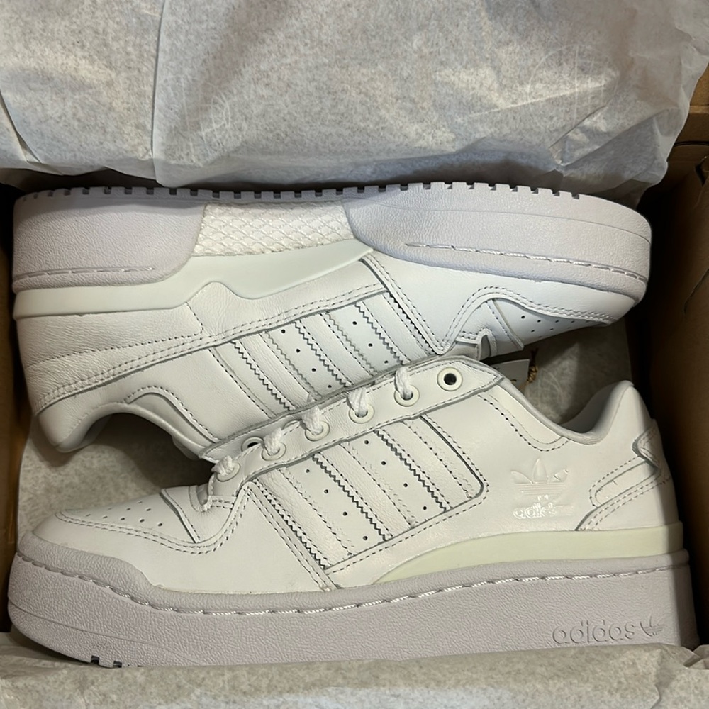 Adidas Forum Bold Stripes ‘White’ Women’s Shoes Id684… - Gem